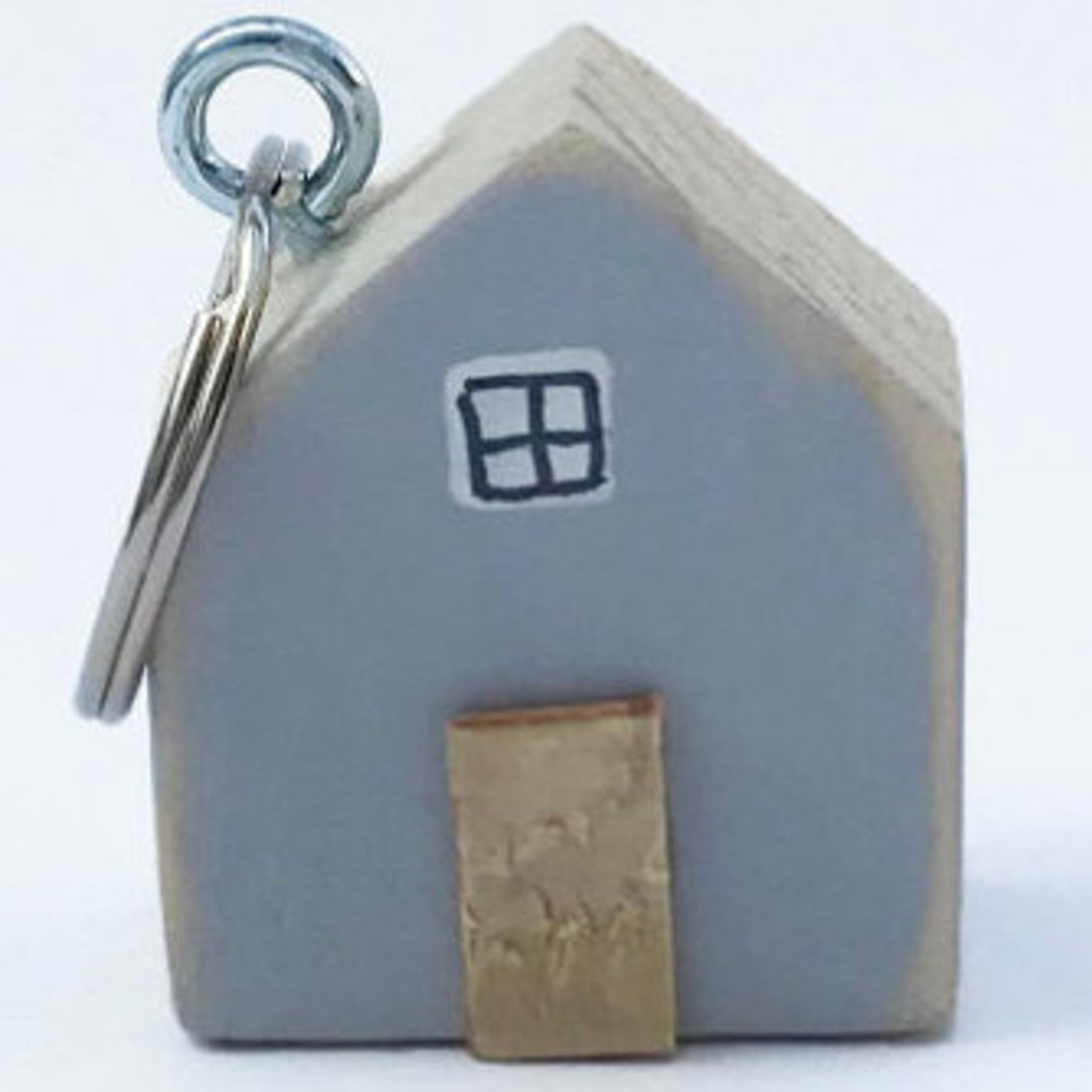 House Keychain Key Rings Grey Key Chains for House Keys - Etsy