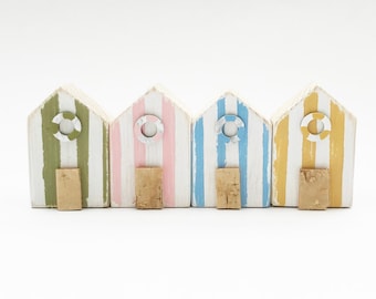 Key Holder for Wall With Wooden Beach Huts Beach Hut Decor | Etsy