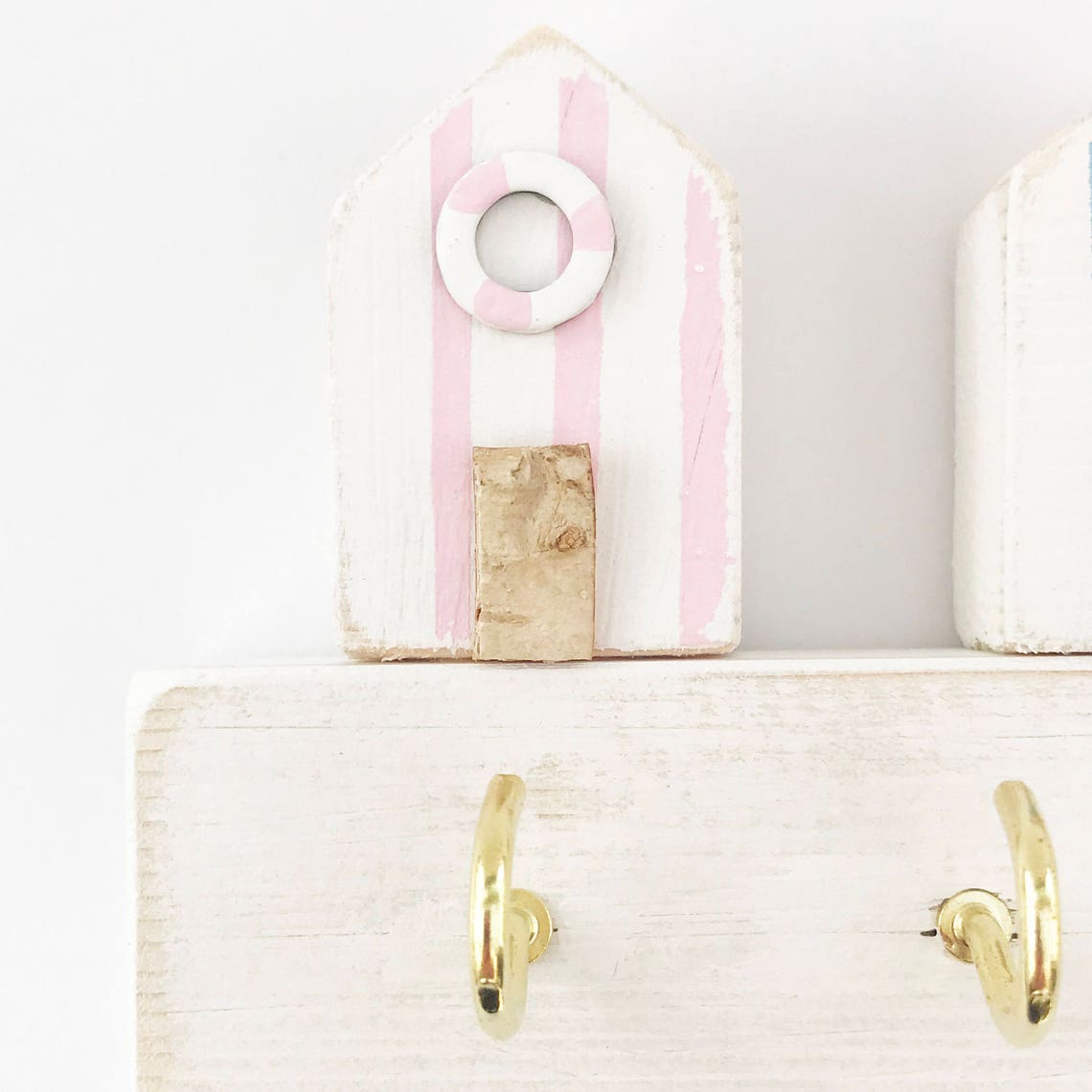 Key Holder for Wall With Wooden Beach Huts Beach Hut Decor | Etsy