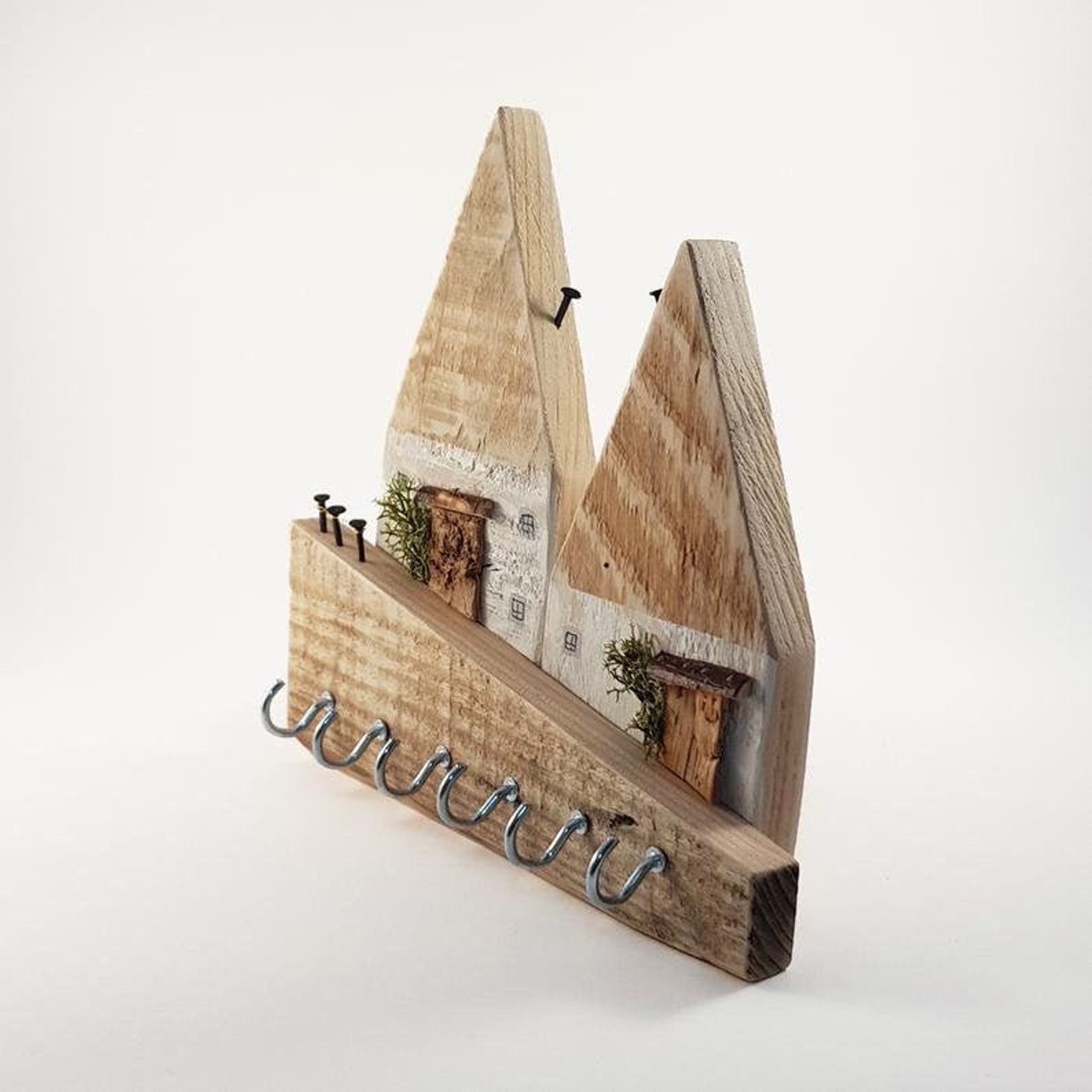 Rustic Wood Key Holder Wall Mountable Decorative Wooden Key - Etsy UK