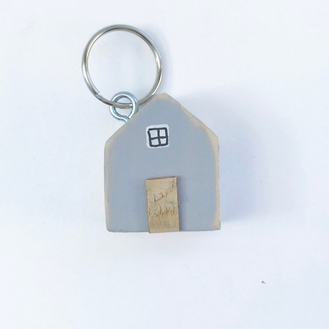House Keychain Key Rings Grey Key Chains for House Keys - Etsy