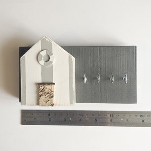 Beach Hut Key Holder for Wall - Painted in Colours of Your Choice - Etsy