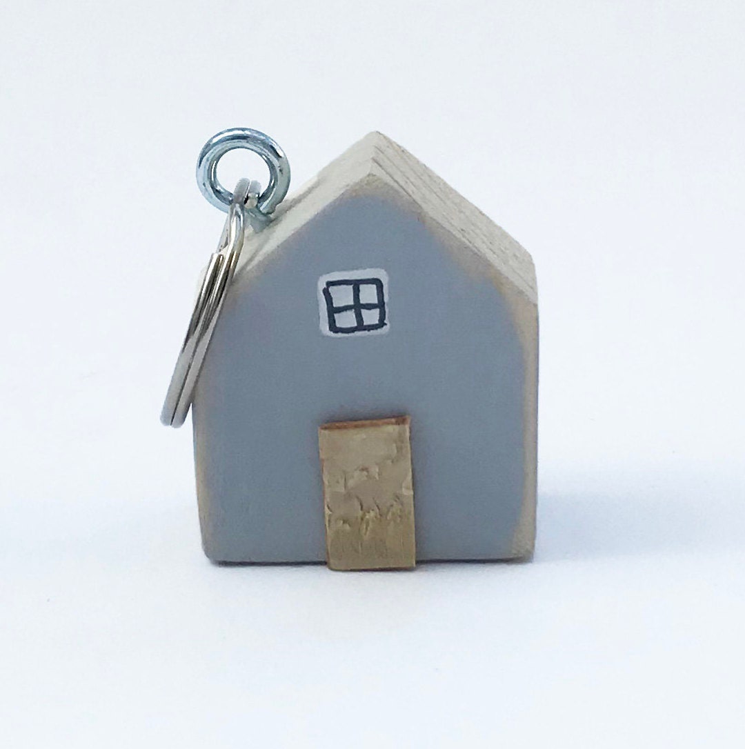 House Keychain Key Rings Grey Key Chains for House Keys - Etsy UK