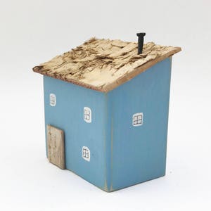 Reclaimed Wood Blue Mini House Wood Decor Wood Gifts - Etsy