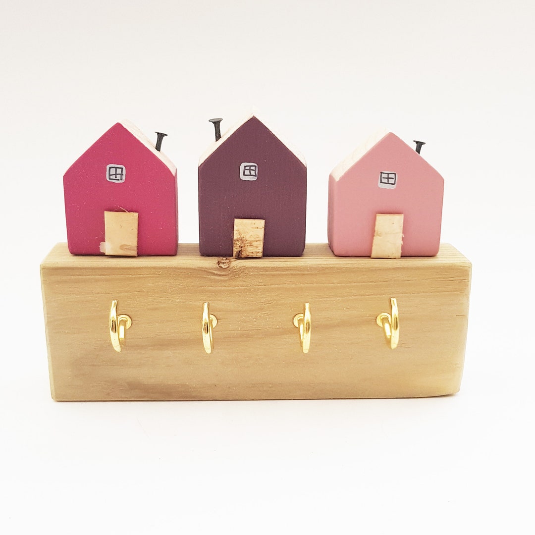 Pink & Purple Key Holder, Gift for Housewarming - Etsy