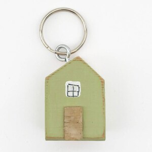 Keychain House Wooden Key Ring House Tiny House New Home Gift Tiny ...