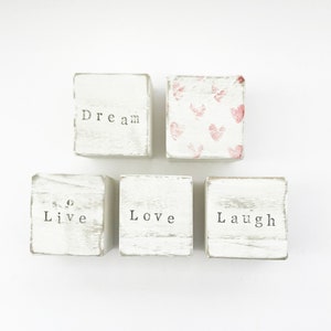 Wooden Word Blocks Home Accessories Valentines Gift for Her - Etsy UK