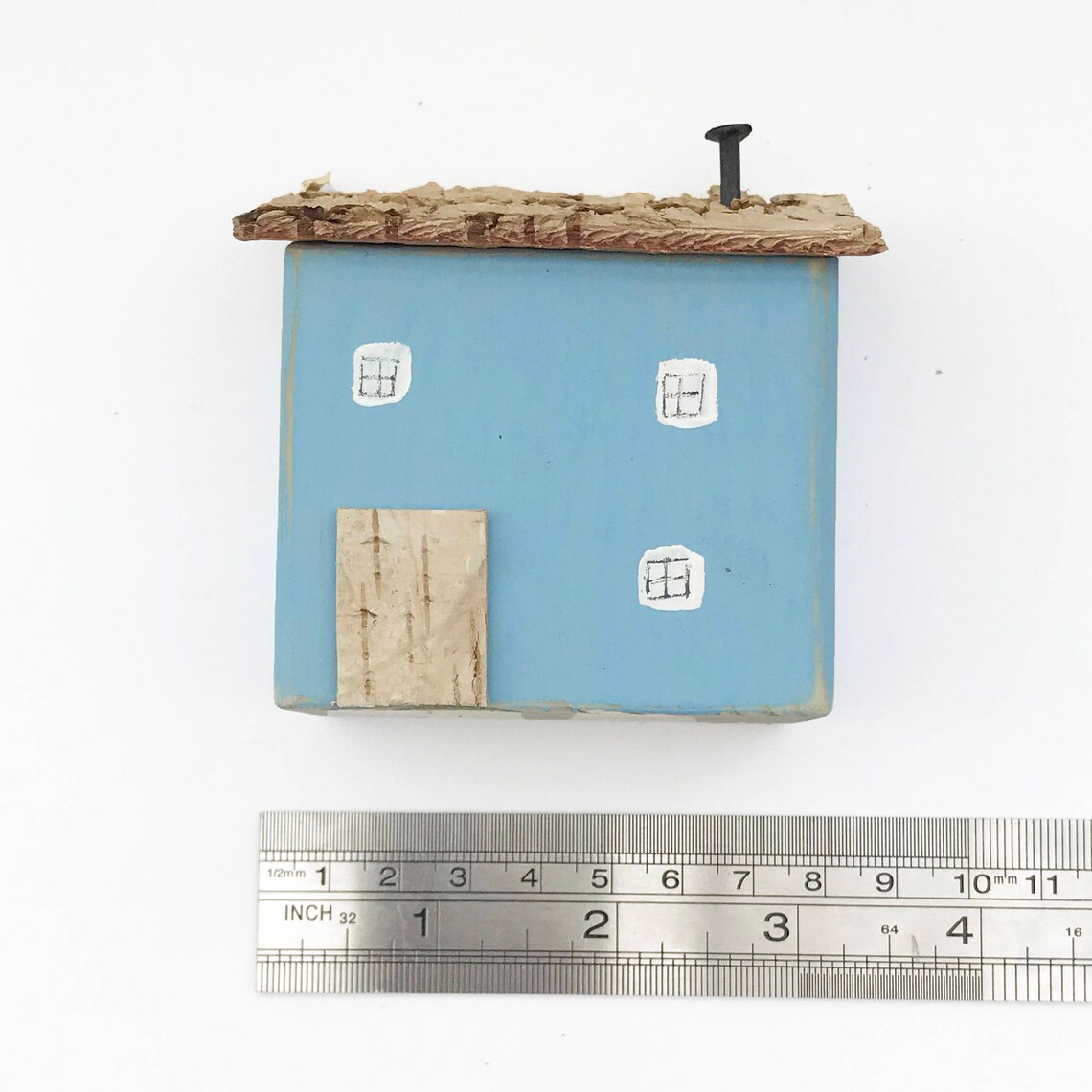 Reclaimed Wood Blue Mini House Wood Decor Wood Gifts - Etsy