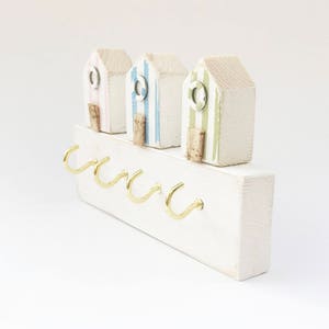 Key Holder for Wall With Wooden Beach Huts Beach Hut Decor - Etsy
