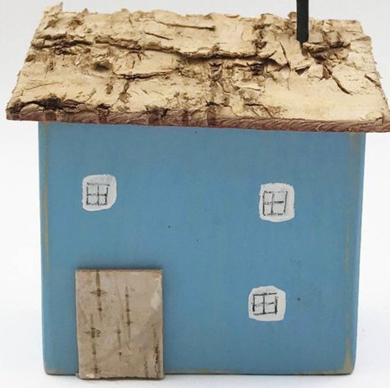 Reclaimed Wood Blue Mini House Wood Decor Wood Gifts - Etsy