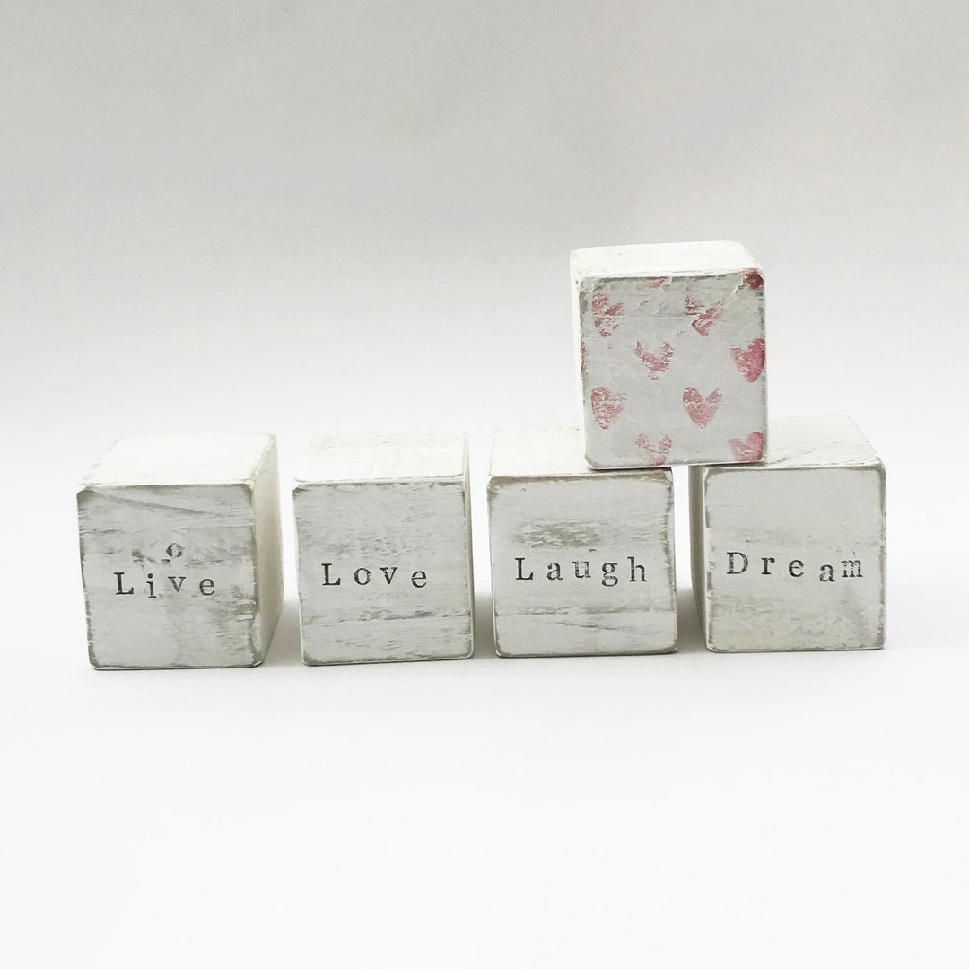 Wooden Word Blocks Home Accessories Valentines Gift for Her - Etsy UK