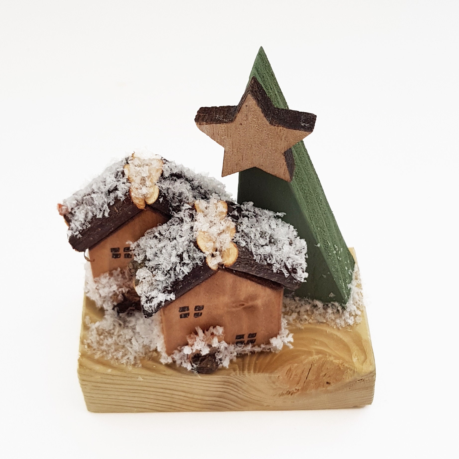 Tiny Wood Log Cabin Christmas Decoration Rustic Christmas - Etsy UK