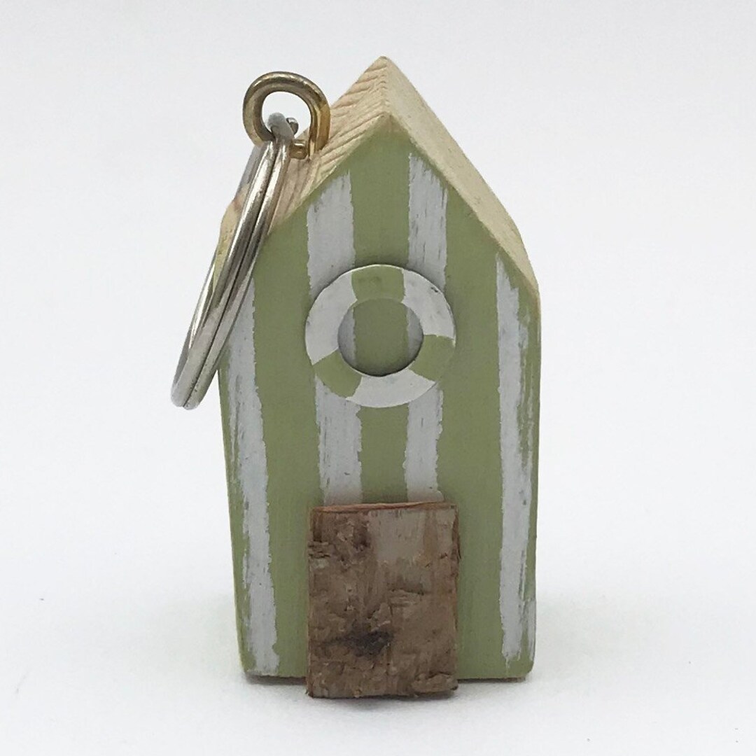 Nautical Key Ring Beach Hut Wood Key Ring Wooden Accessories - Etsy UK