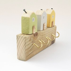 Key Holder With Little Wood Houses Home Decor Accessories Home Gift - Etsy