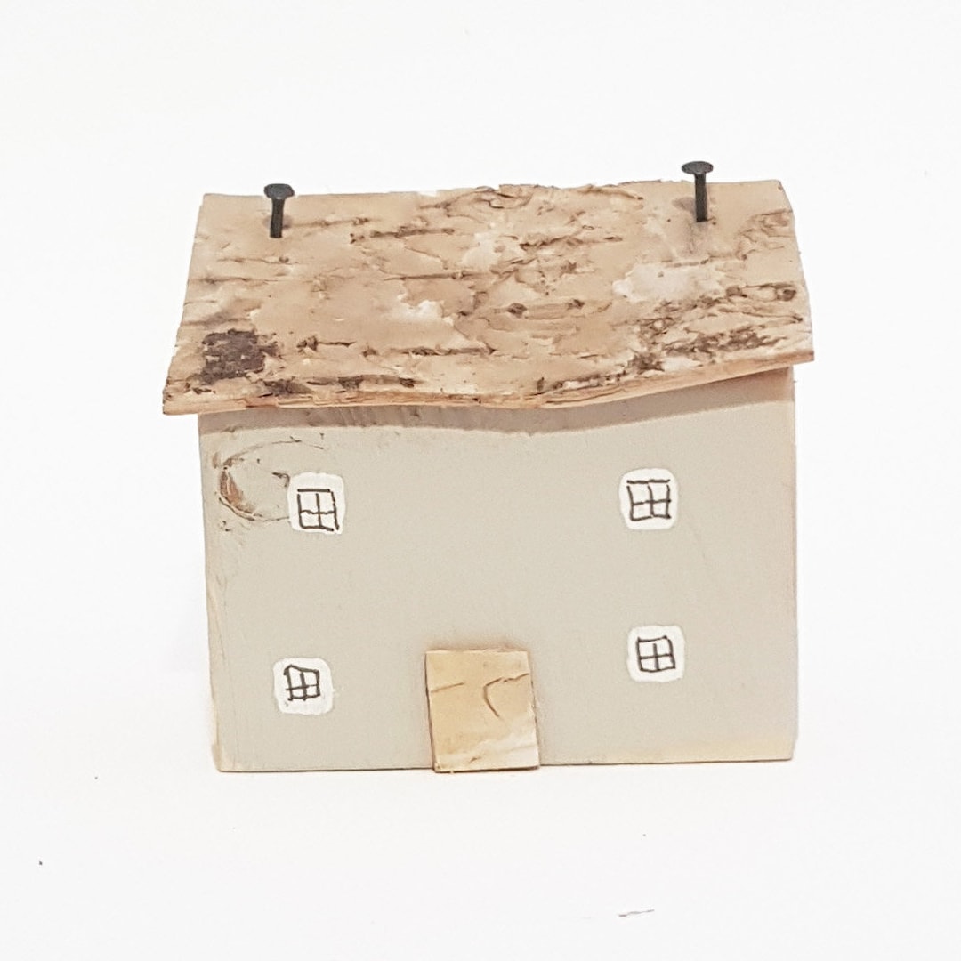 Wood House Miniature Rustic Decor - Etsy