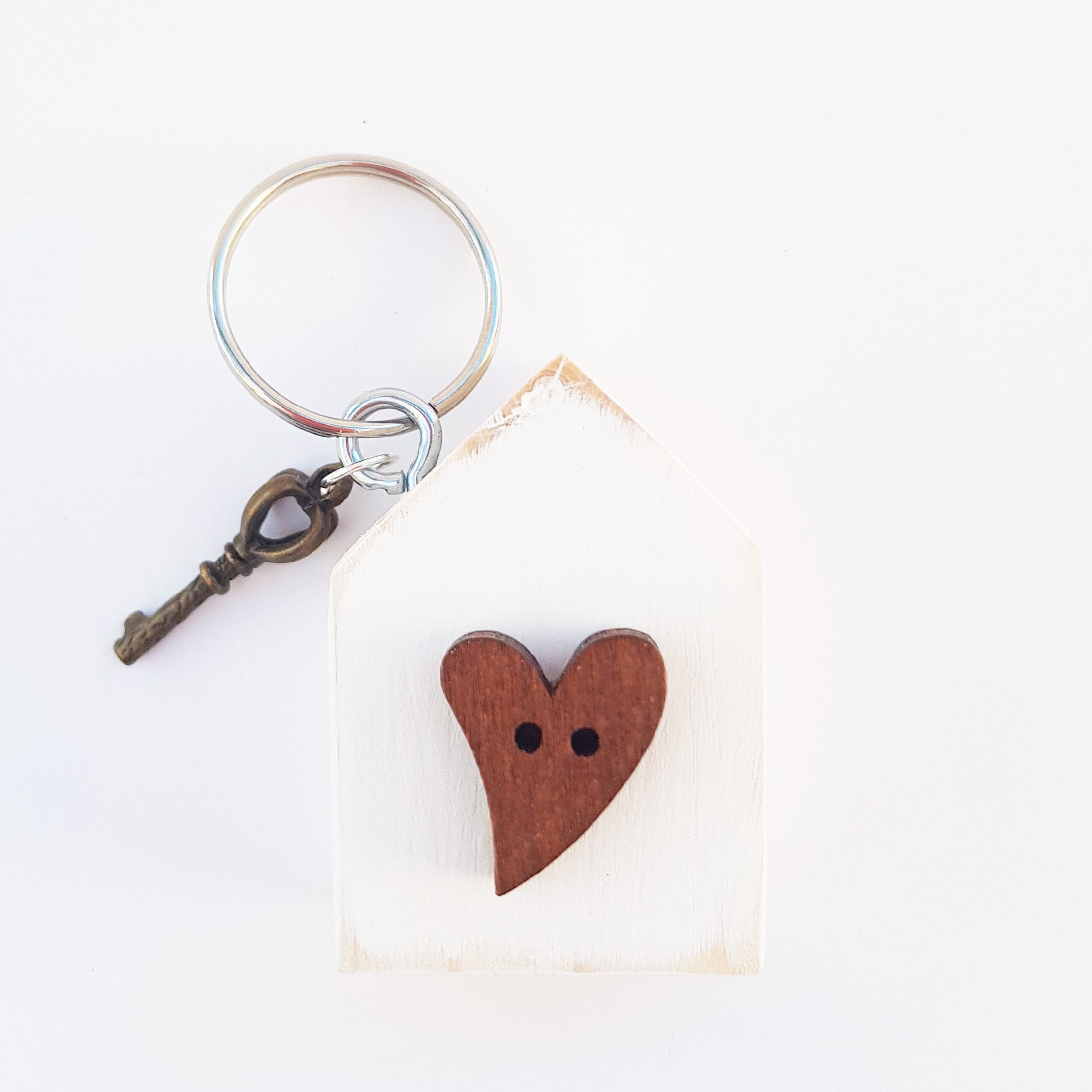 Wood Keychain House Keyring New Home Gift Wooden Gifts - Etsy UK