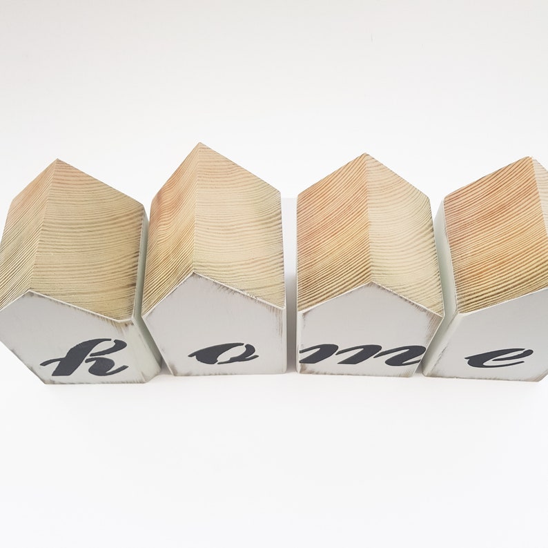 Home Block Sign Wooden Home Decor | Etsy