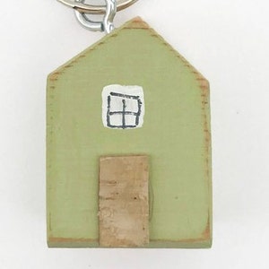 Keychain House Wooden Key Ring House Tiny House New Home Gift Tiny ...