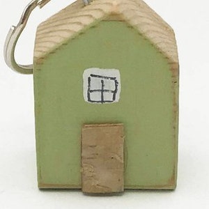 Keychain House Wooden Key Ring House Tiny House New Home Gift Tiny ...