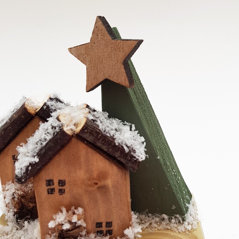 Tiny Wood Log Cabin Christmas Decoration Rustic Christmas - Etsy UK
