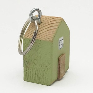 Keychain House Wooden Key Ring House Tiny House New Home Gift Tiny ...
