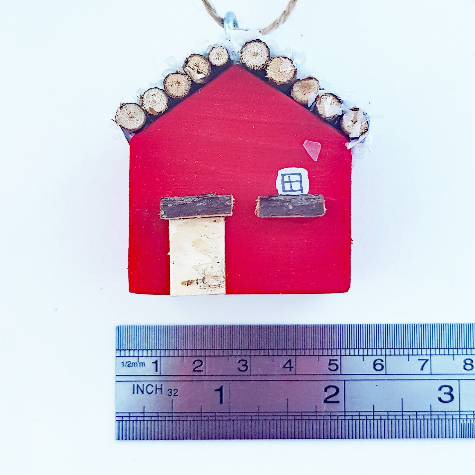 Log Cabin Ornament Wooden Christmas Tree Ornaments Holiday - Etsy