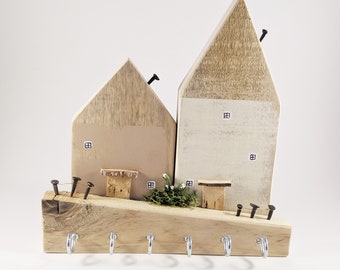 Wooden Key Holder for Wall Rustic Wood Decor | Etsy