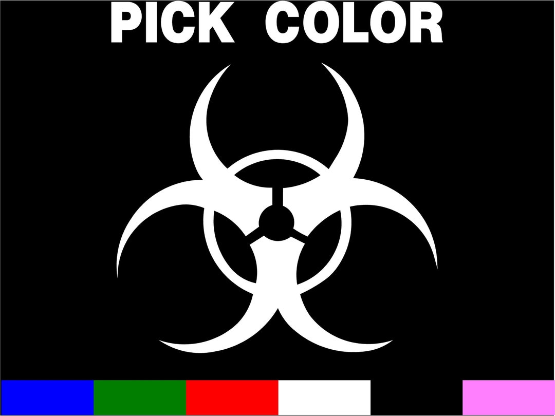 Biohazard Toxic Car Vinyl Window Decal Sticker Bio Hazard Symbol Vinyl ...