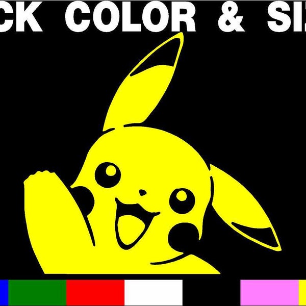 Pink Pikachu Sticker - Etsy