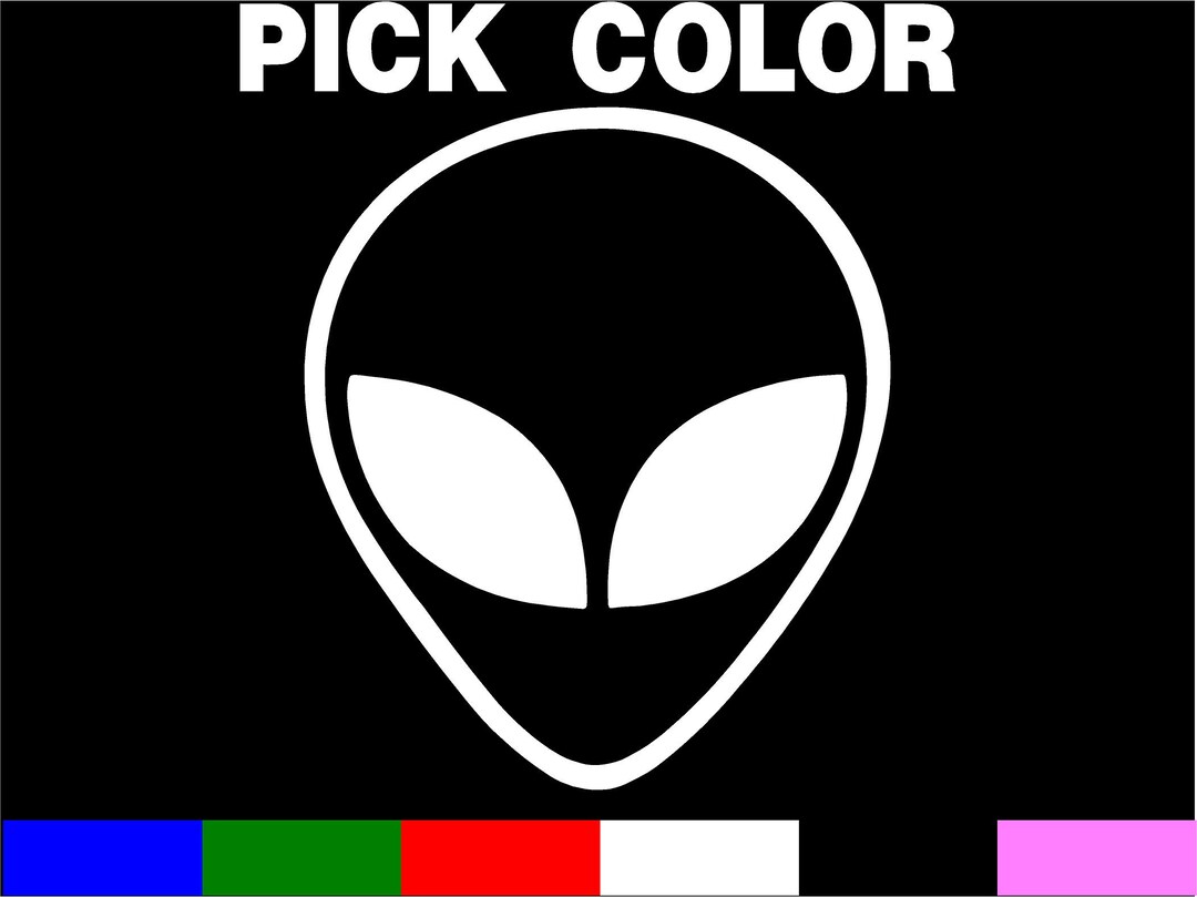 Alien Head Vinyl Sticker Decal Car Sticker PICK SIZE & COLOR - Etsy