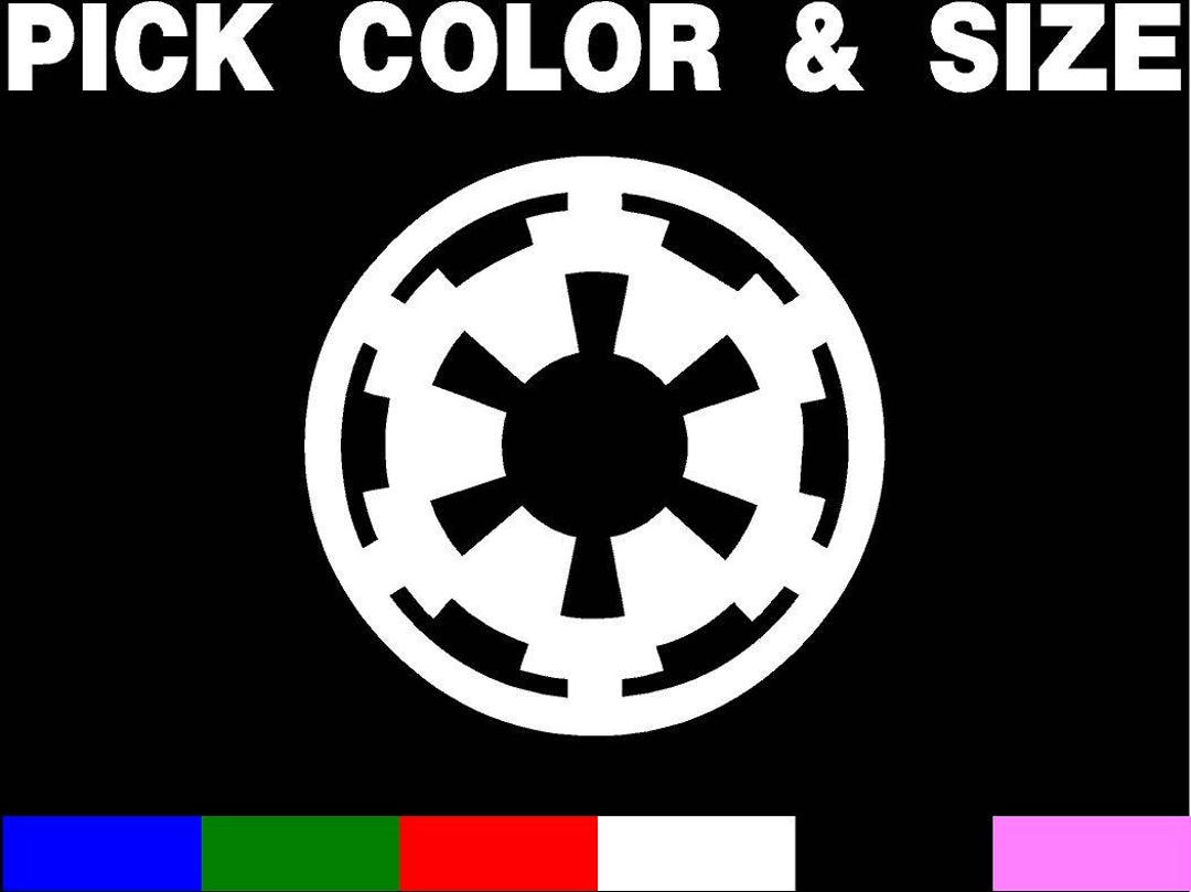Star Wars IMPERIAL Logo Vinyl Decal Pick Size & Color Wall Car or Truck ...