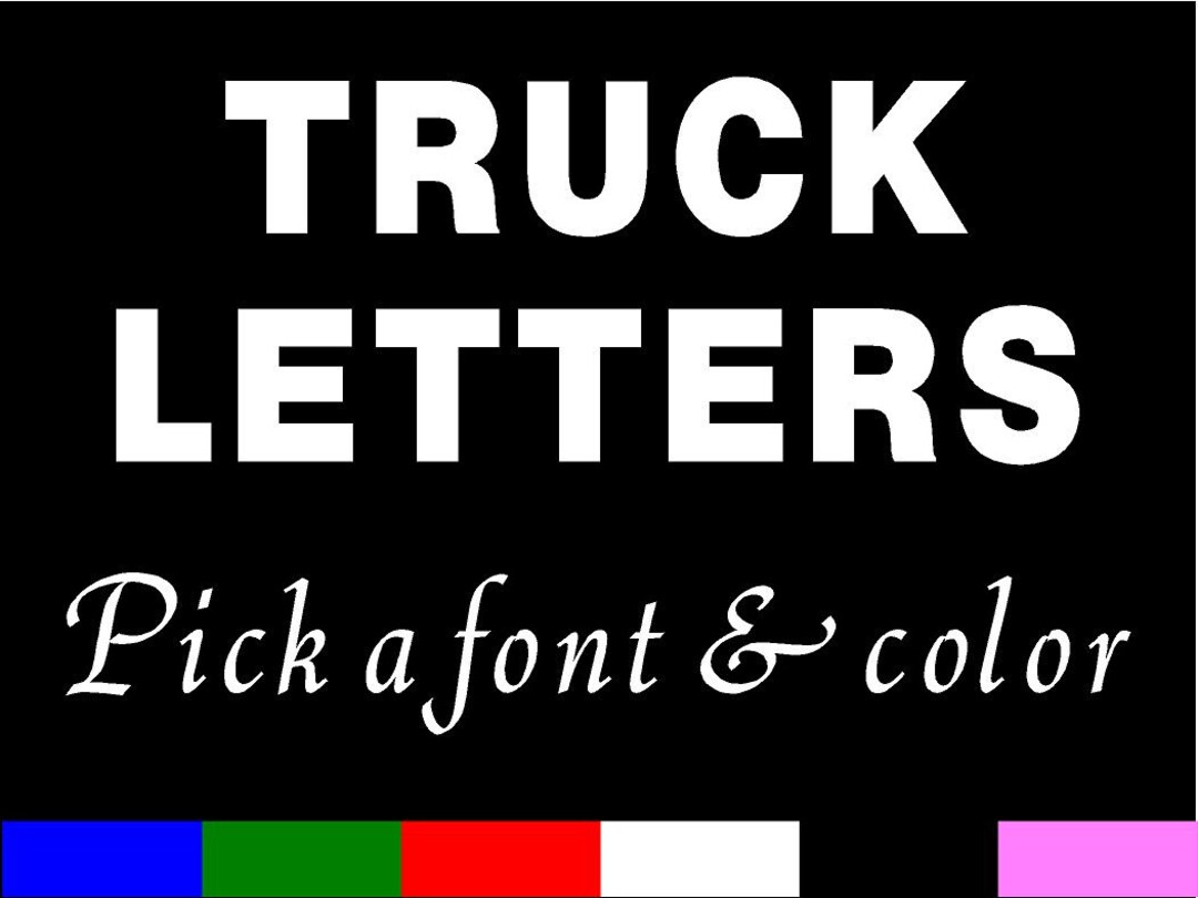 TRUCK LETTERS Vinyl Sticker Decal Trucking Lettering - per Letter - Etsy