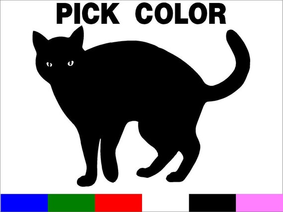 Kitty Cat Vinyl Car Decal Sticker | Etsy