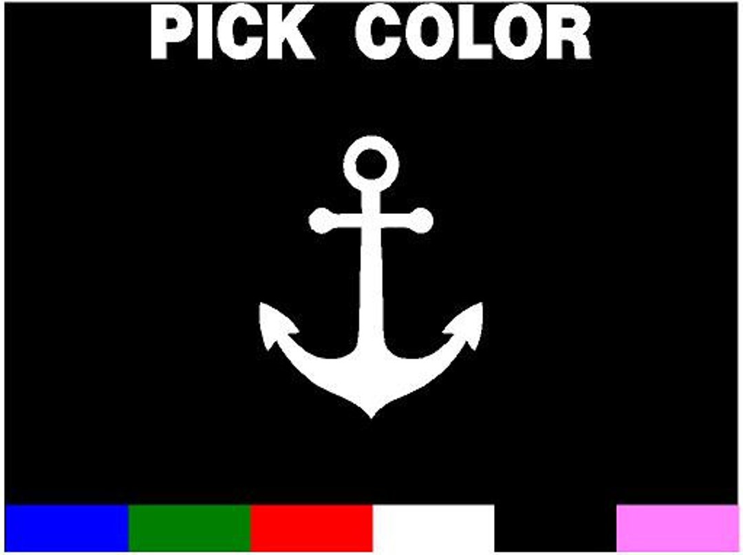 Anchor Decal Sticker Vinyl Decal Window Car Truck SIZE & COLOR - Etsy