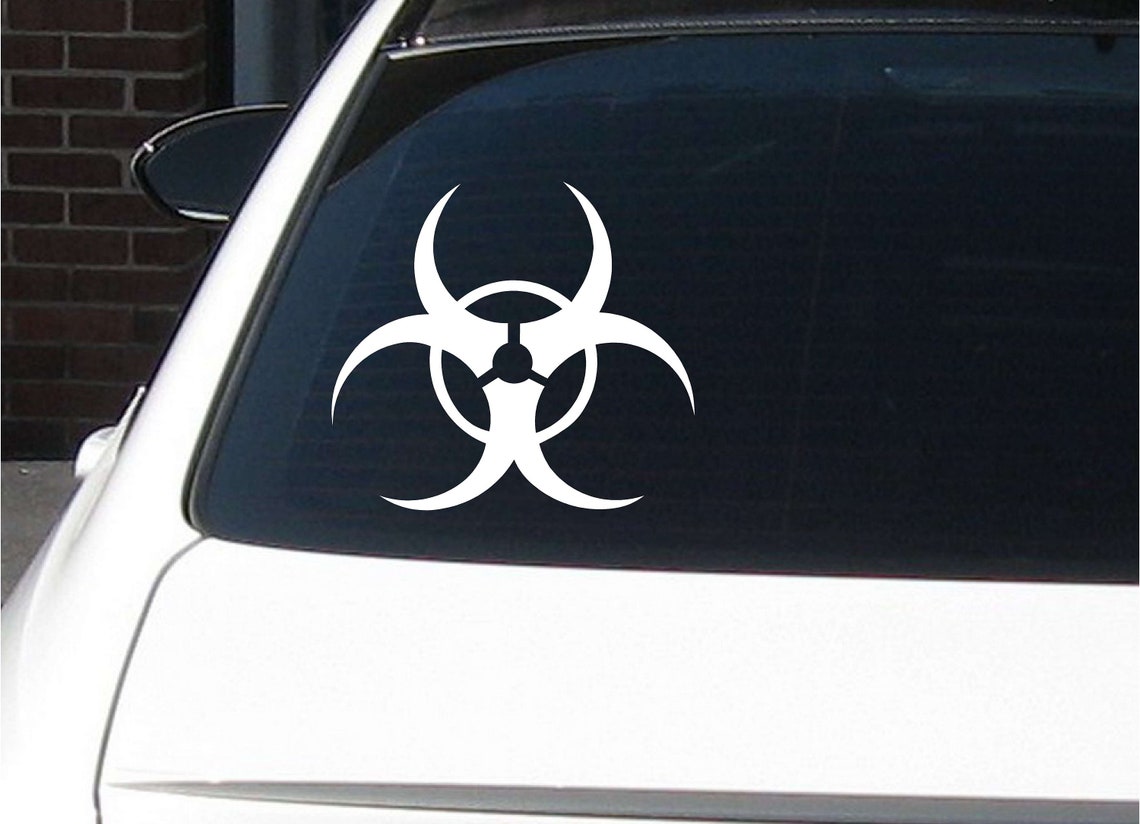 Biohazard Toxic Car Vinyl Window Decal Sticker Bio Hazard Symbol Vinyl ...