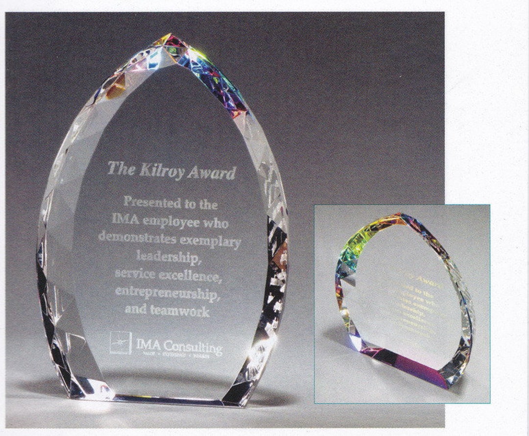 Freestanding Crystal Flame With Jeweled Edge and Prism-effect Base ...