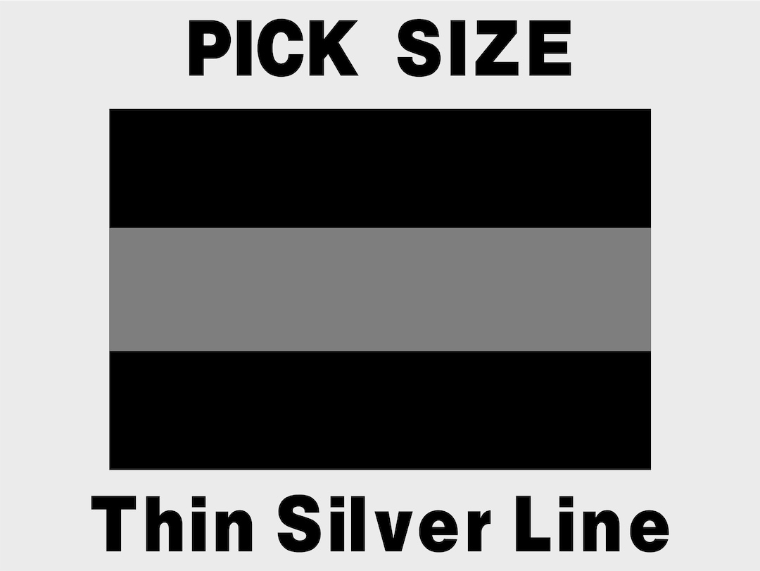 Thin Silver Line Decal Sticker US Corrections Officer Guard EMV - Car ...