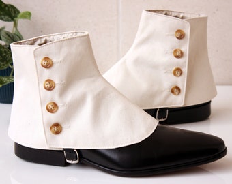 Luxury Men's Spats Silver Grey Herringbone Merino Wool for Elegant Men ...