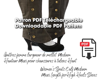 Womens Spats Downloadable PDF Pattern for High Heels Shoes | Etsy