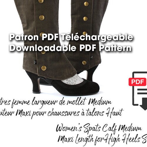 Womens Spats Downloadable PDF Pattern for High Heels Shoes - Etsy