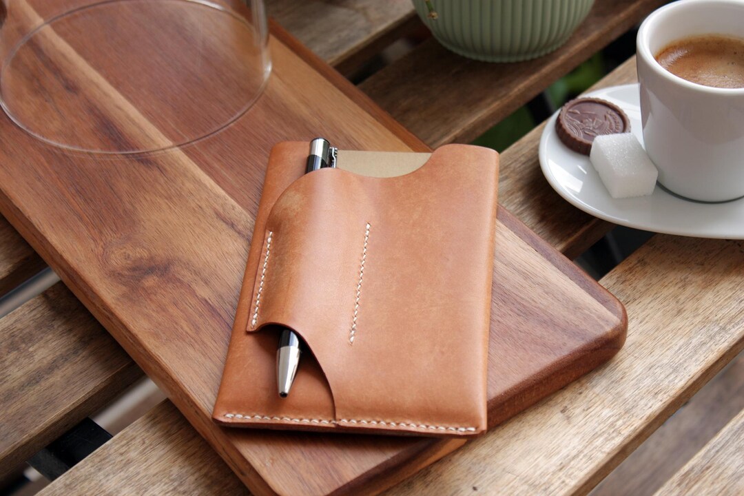 Notebook Cover Whisky Vegetable Tanned Leather Notebook Sleeve - Etsy