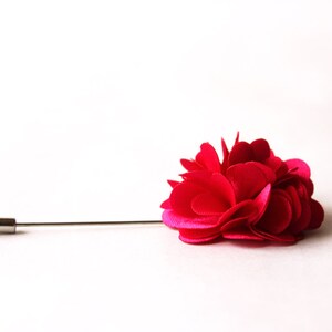 Lapel Pin for Men, Wedding Boutonniere, Flower Lapel Pin, Hot Pink ...