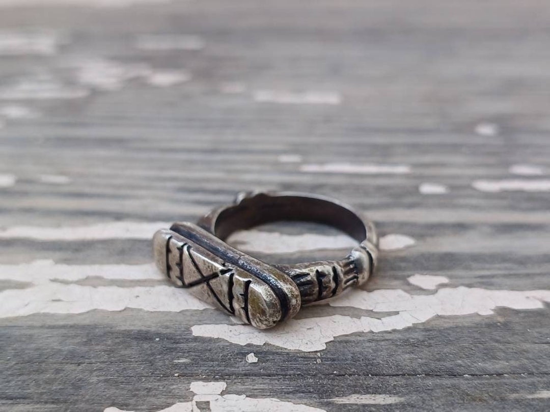 Vintage Tribal Ring. Stackable Unisex Ring - Etsy Australia