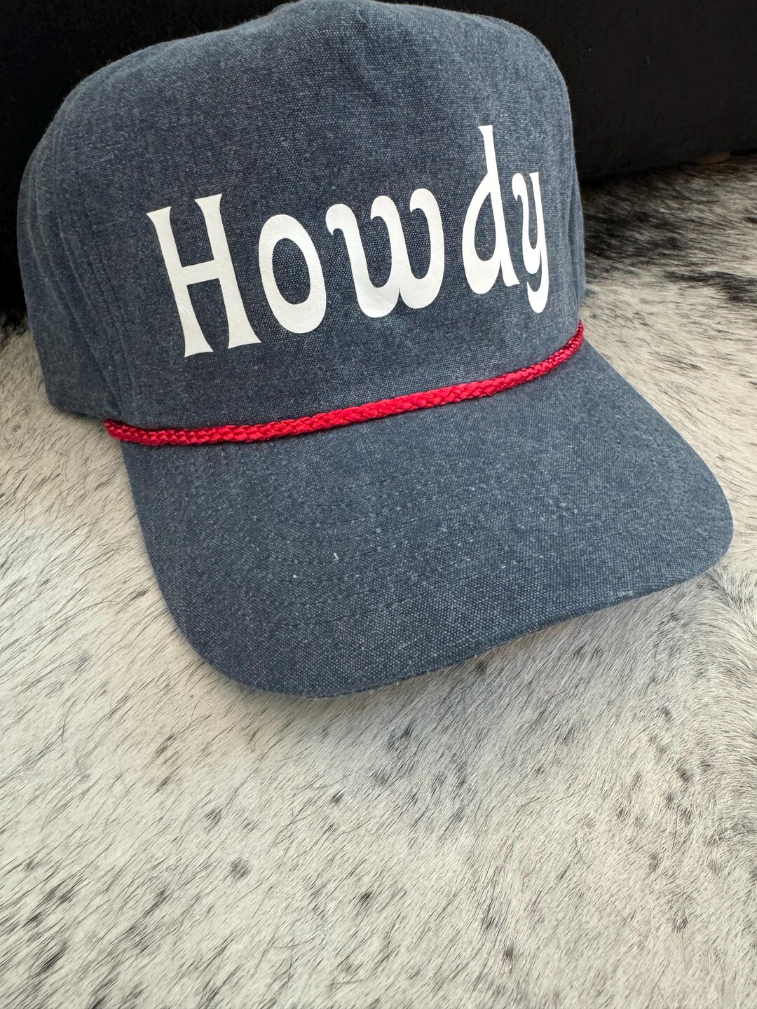 Howdy Denim Rope Trucker Hat Retro Vintage Western Country Cowgirl Caps ...
