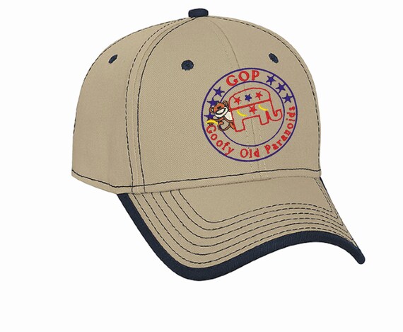 Funny political embroidery baseball cap for a GOP Goofy Old | Etsy
