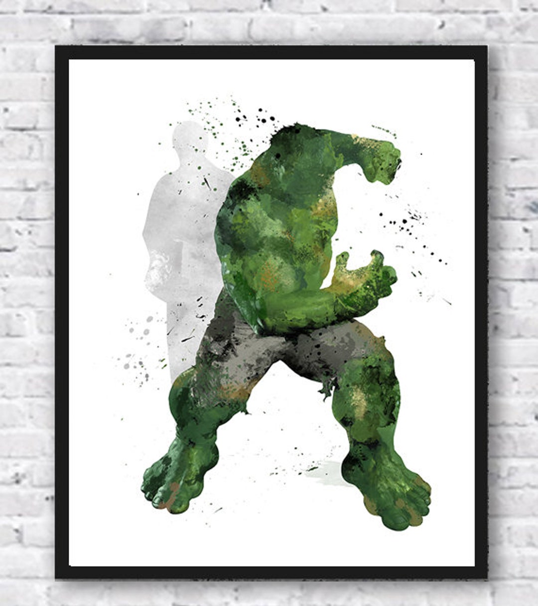 Hulk Watercolor Art Print Avengers Movie Poster - Etsy