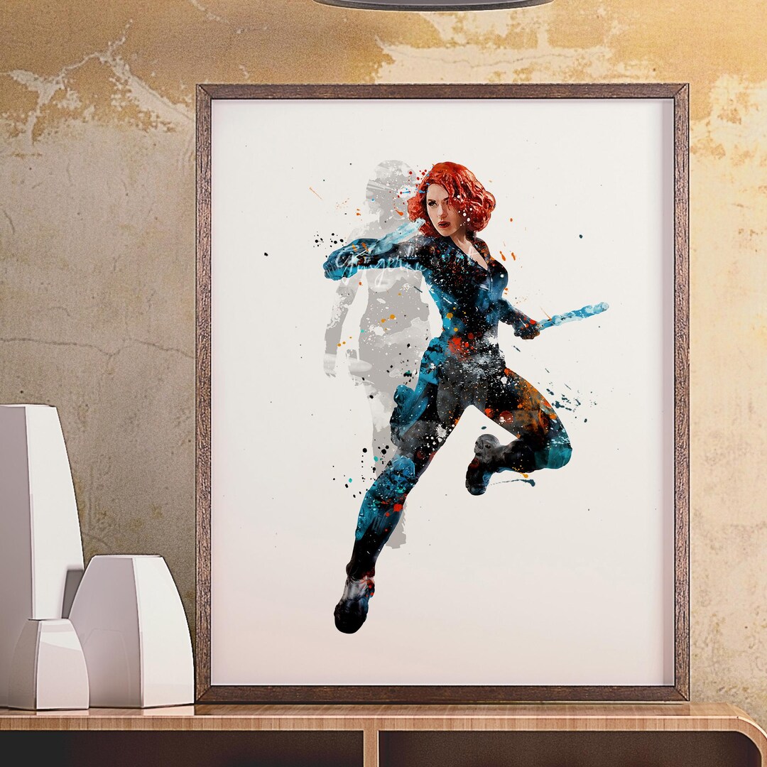 Black Widow Watercolor Art Print: Avengers Movie Poster 539 - Etsy