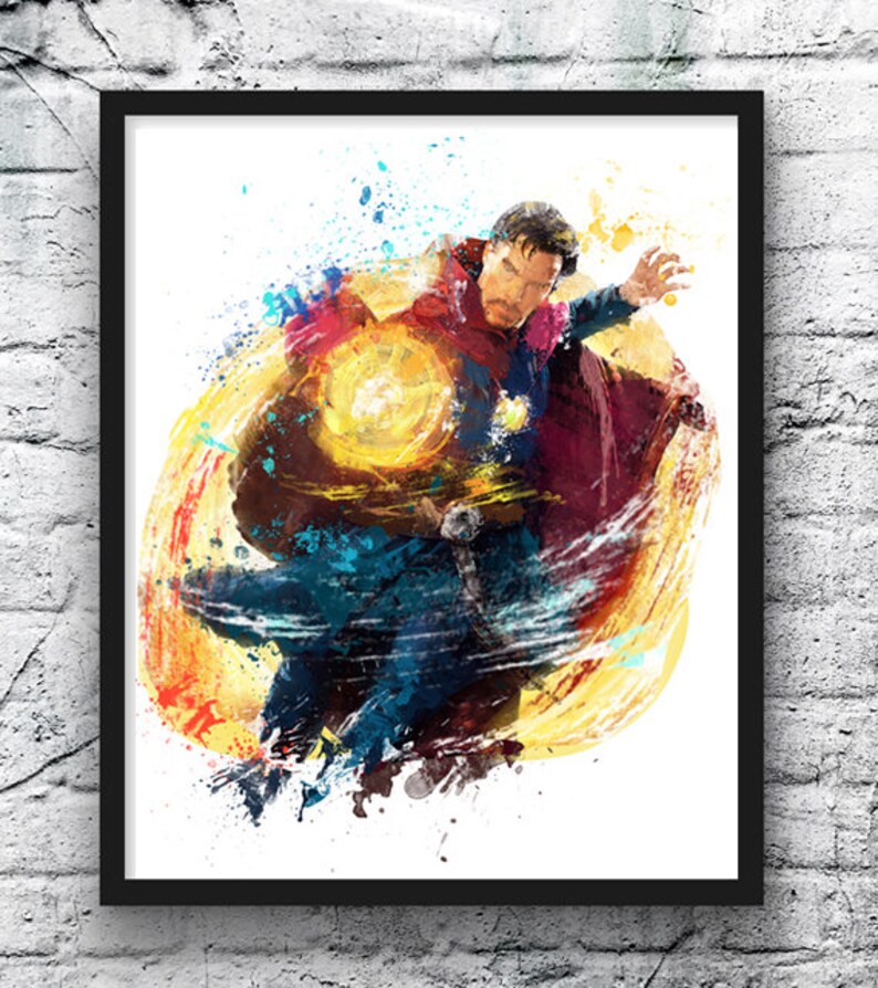 Avengers Watercolor Art Print Superhero Black Panther - Etsy