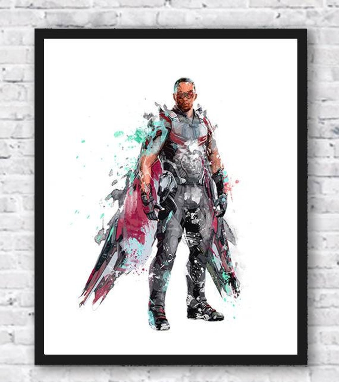 Falcon, Watercolor, Art Print, Avengers, Superhero, Iron Man, Comic ...