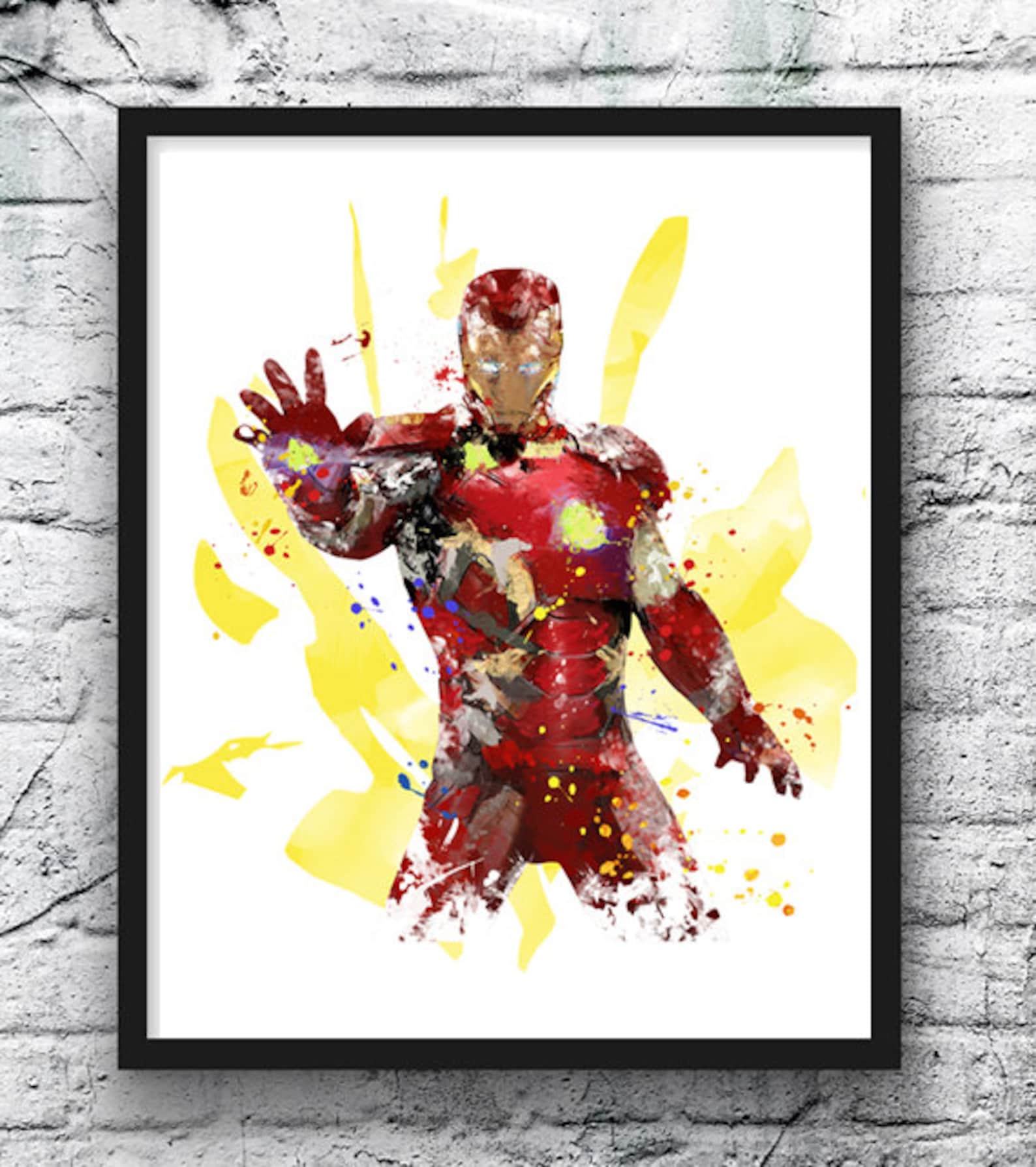 Avengers Watercolor Art Print Superhero Black Panther | Etsy